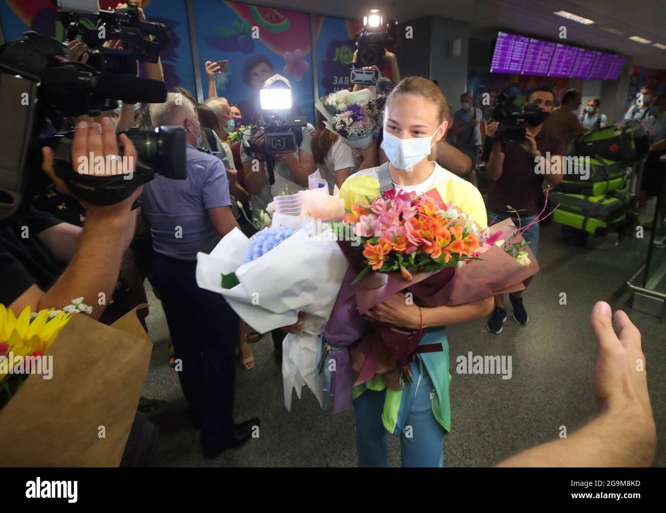KYIV REGION, UKRAINE - JULY 27, 2021 - Bronze medallist of the Tokyo ...
