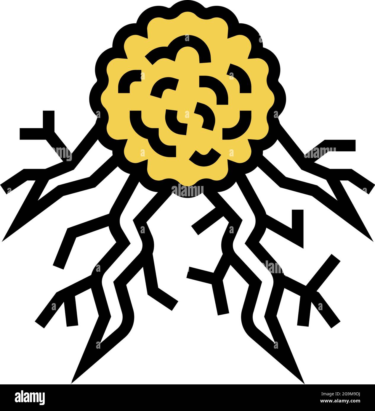 Cancer Cell Color Icon Vector Illustration Stock Vector Image And Art Alamy