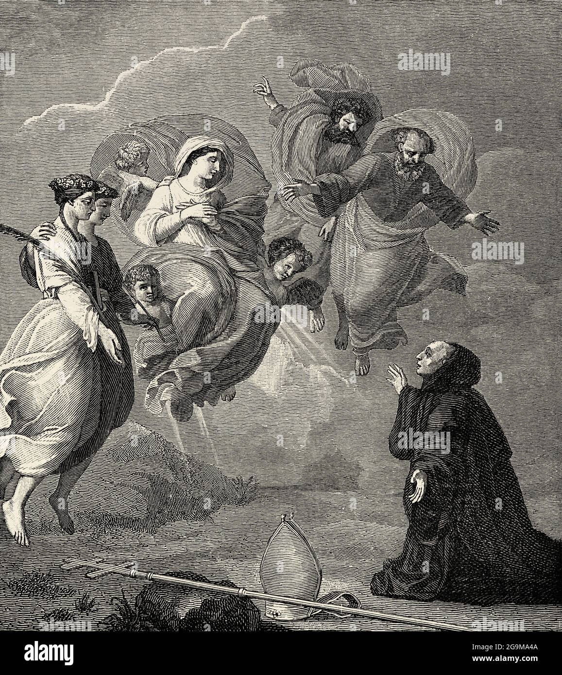 Apparition of Saint Scholastica. Saint Scholastica of Nursia (480-547 ...