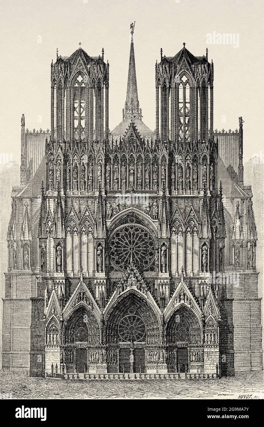 Ogival architecture. The Cathedral Notre-Dame de Paris before the ...
