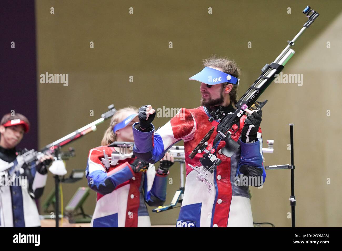 Tokyo, Japan. 27th July, 2021. Yulia Karimova/Sergey Kamenskiy (R) of ...