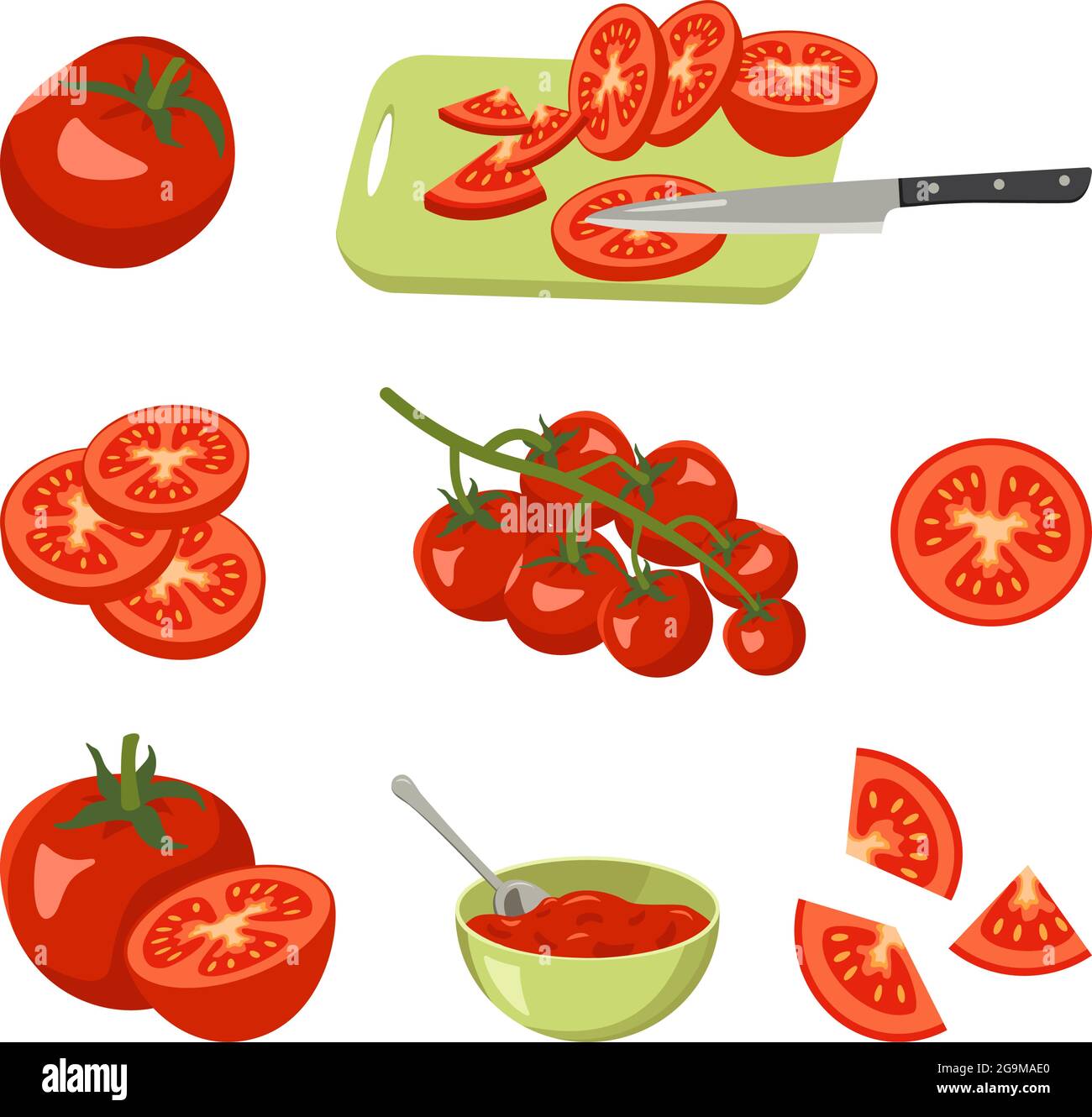 Tomato icons set Stock Vector Image & Art - Alamy