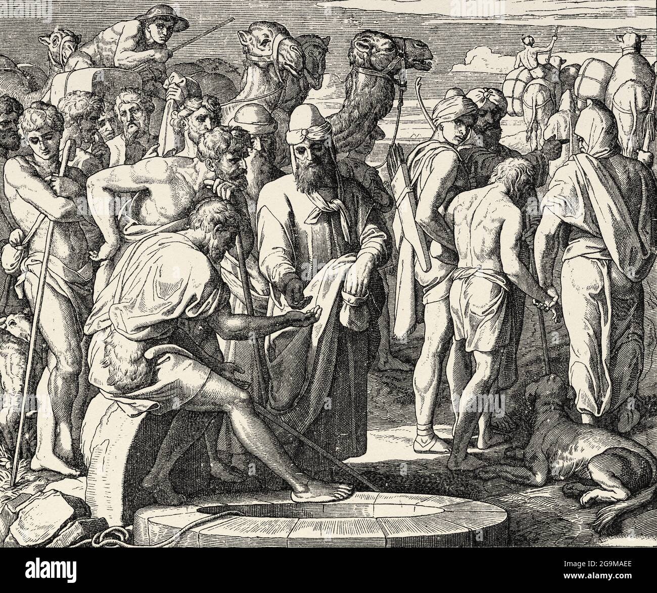 Genesis. Joseph reached his brothers, stripped him and threw them into ...