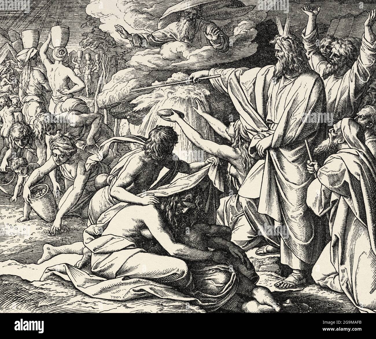 Exodus. The Israelites Gathering Manna. Sacred biblical history Old ...