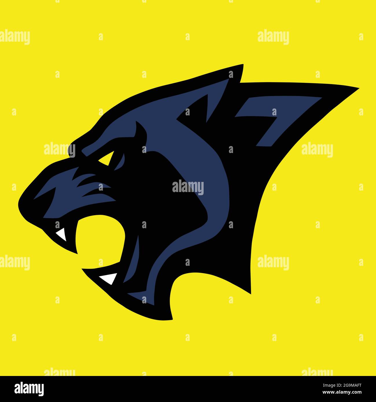 Panther Head Logo Vector Sports Esports Mascot Illustration Stock ...