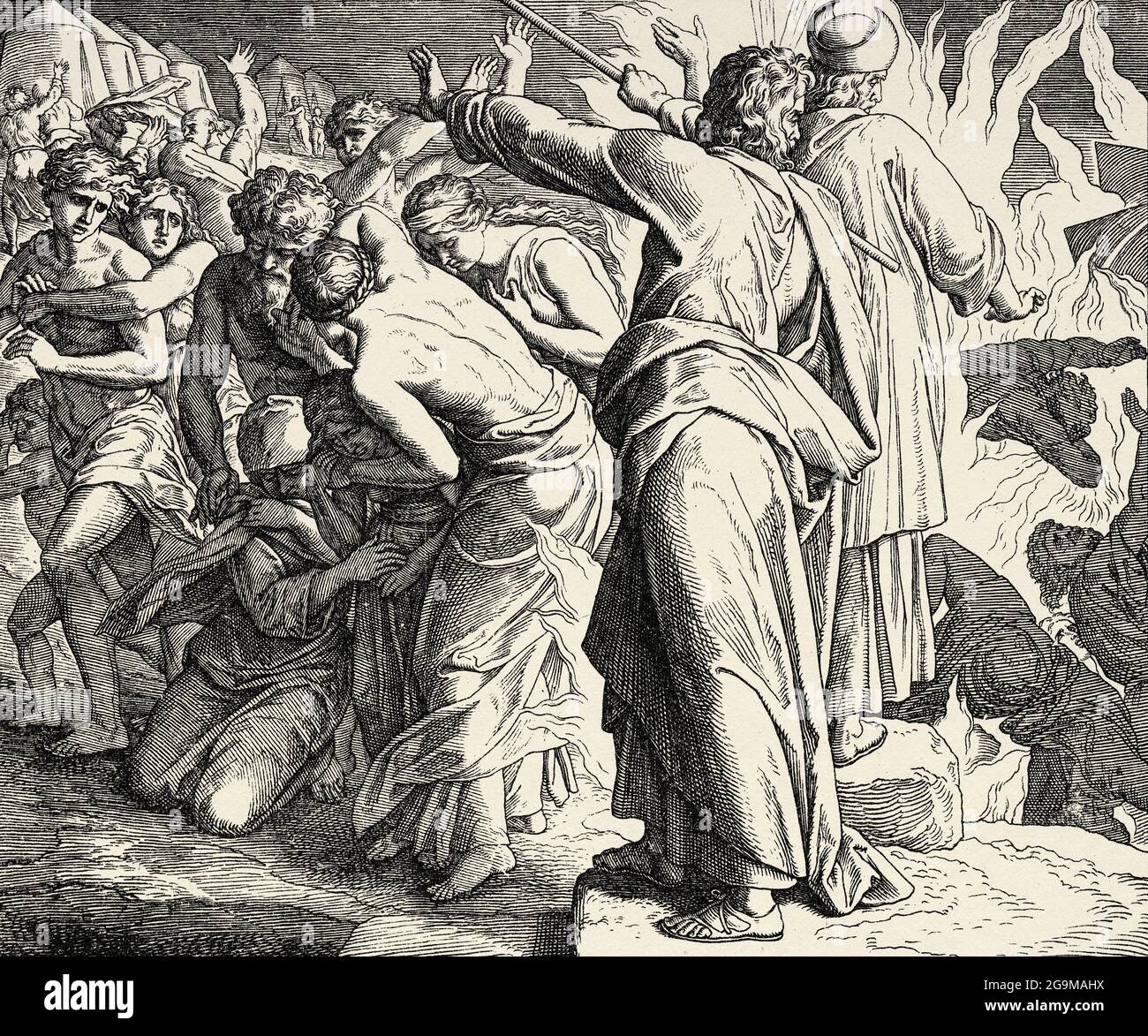 Exodus. The rebellion of Korah. Korah, Dathan and Abiram rebel against ...