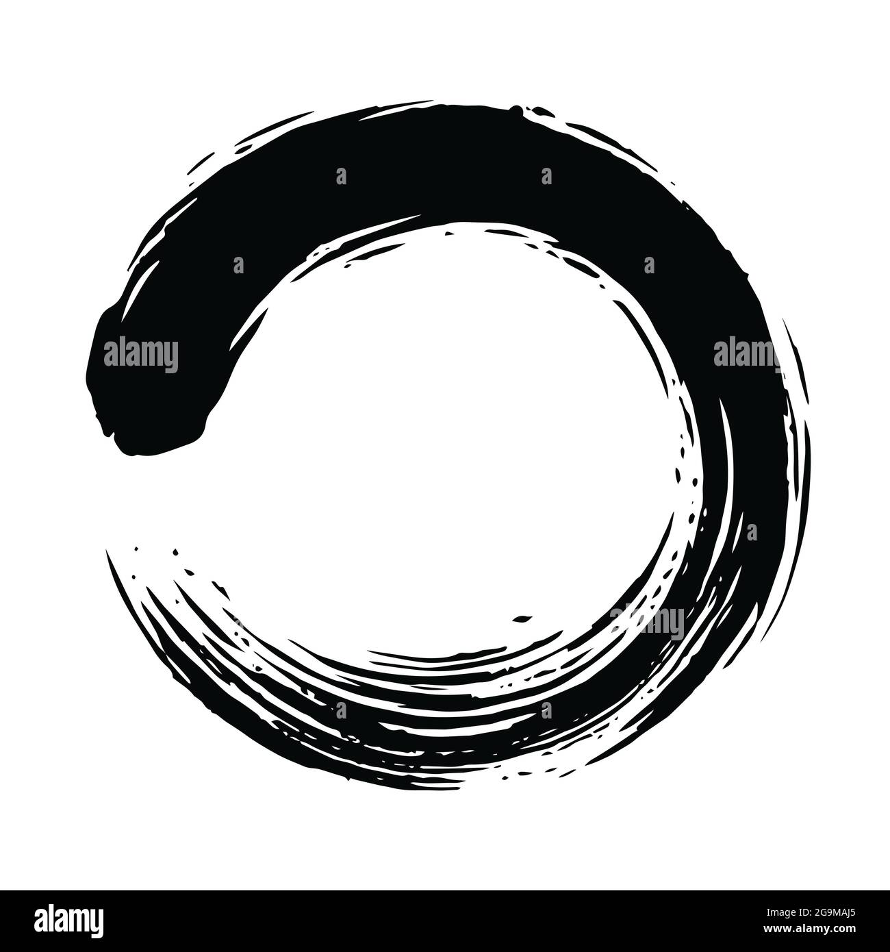 Enso Zen Circle Brush Vector Illustration Icon Stock Vector Image & Art ...