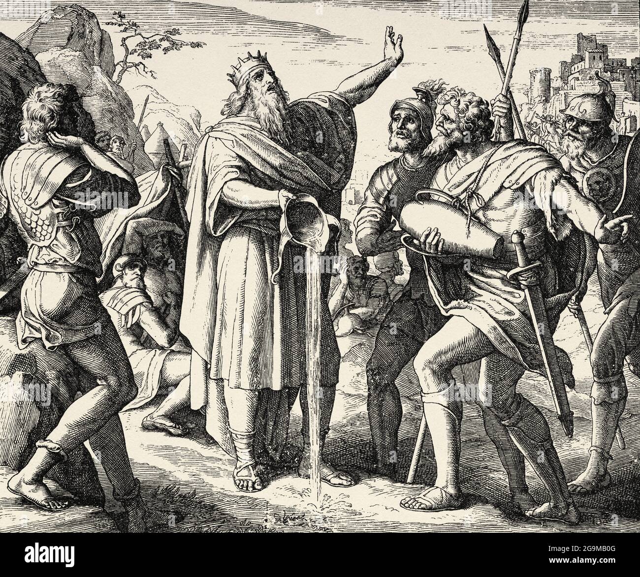 David did not want to drink the water and spilled it as a gift to the ...