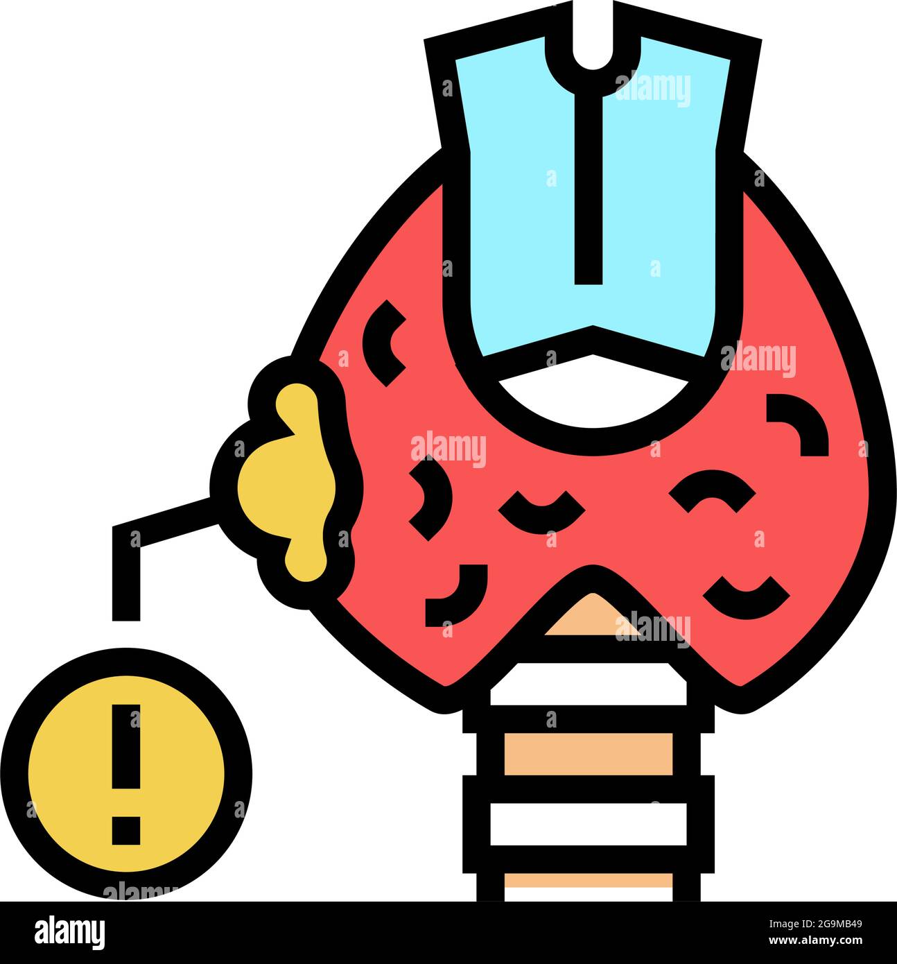 thyroid cancer color icon vector illustration Stock Vector Image & Art ...