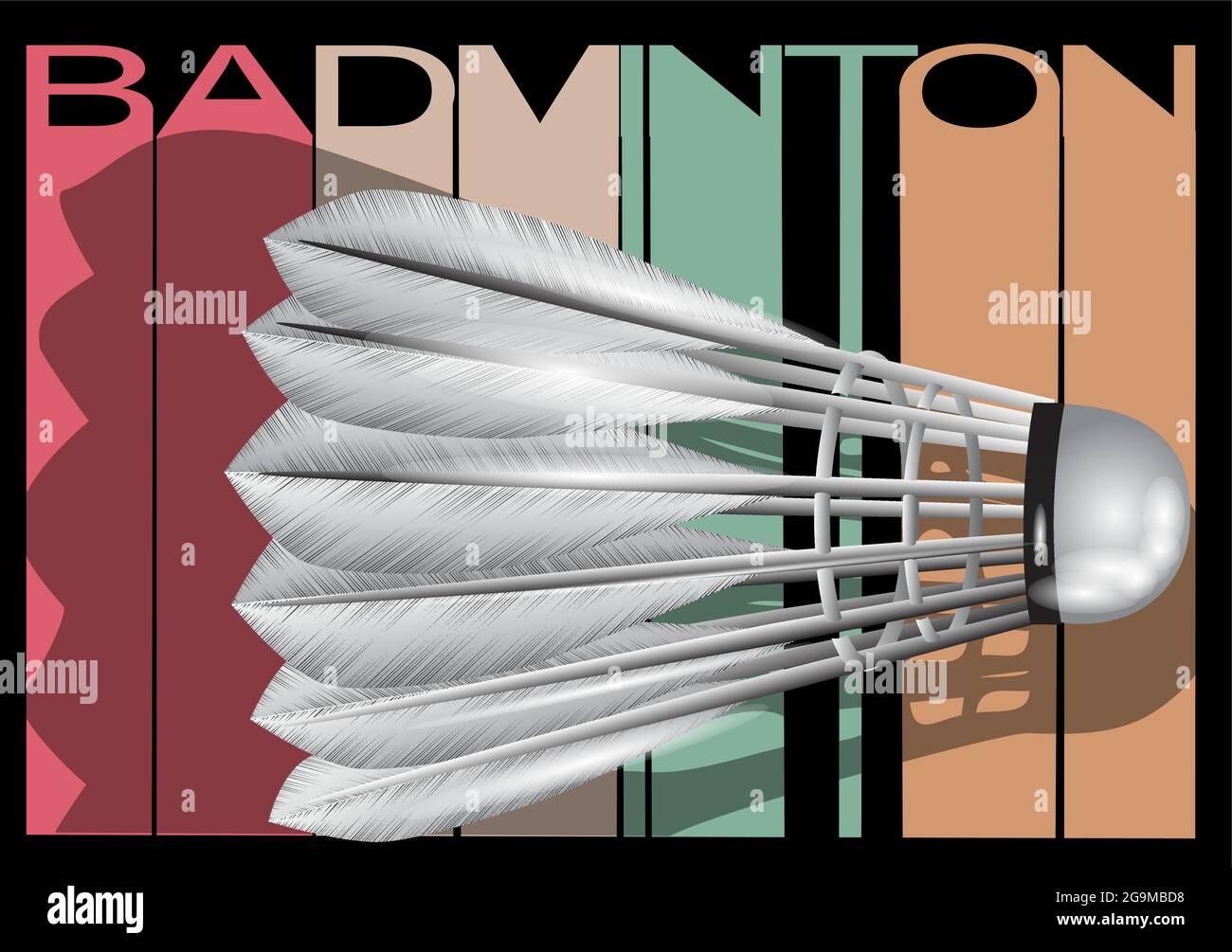 badminton poster wish shuttlecock on dark backgrouns Stock Vector Image ...