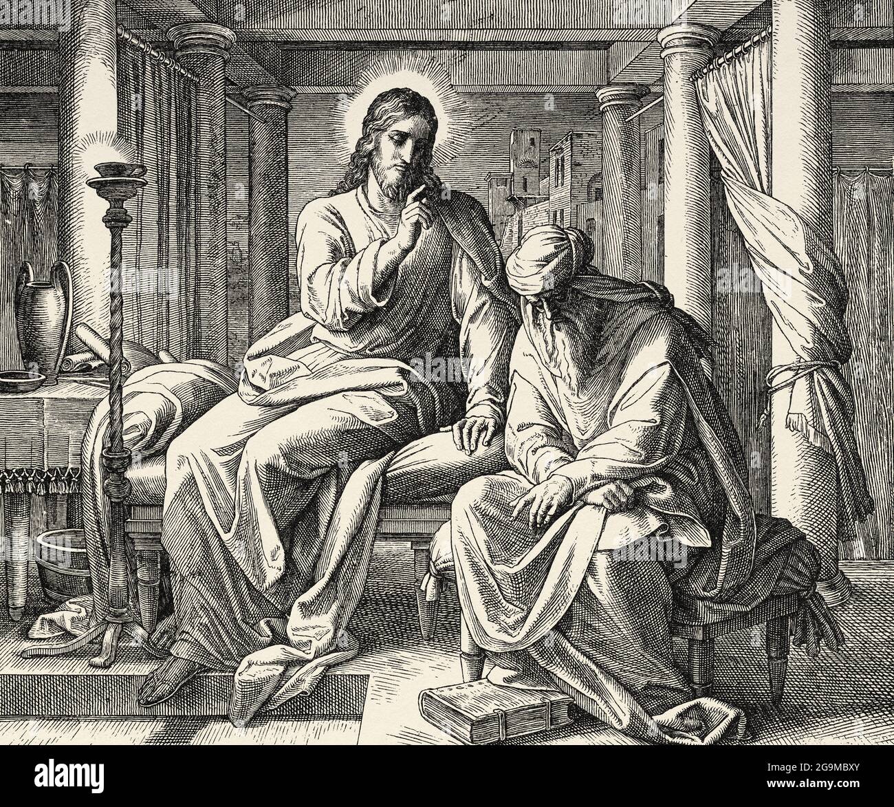 The conversation with Nicodemus. Jesus infinite wisdom teaches ...