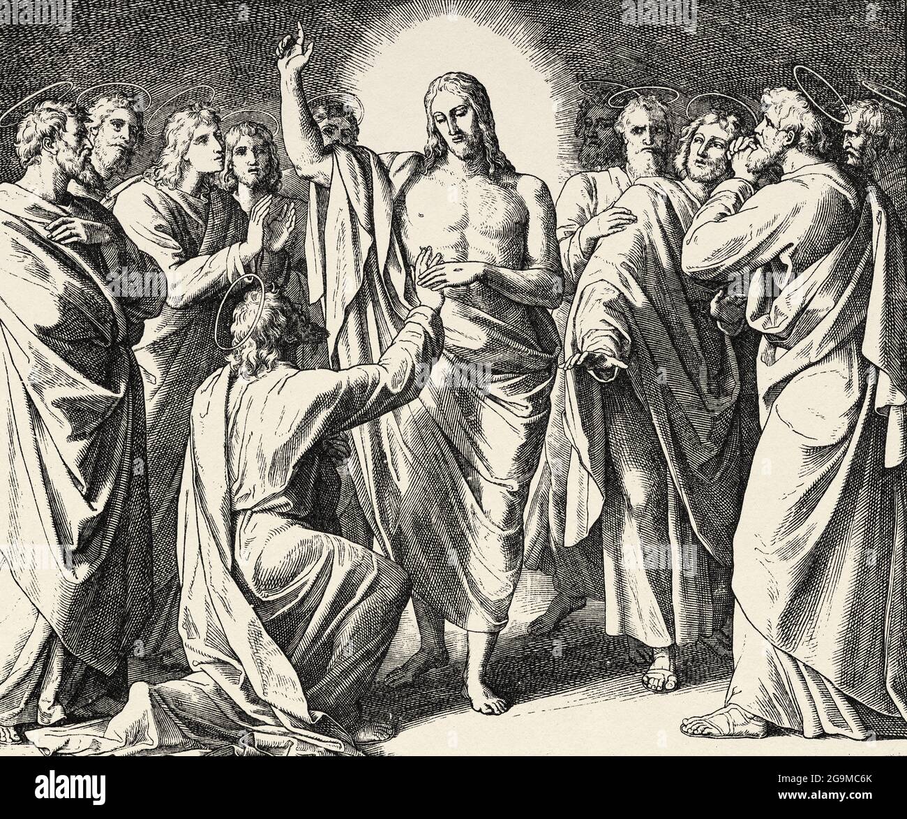 Jesus appears to the apostles. Our Lord Jesus the son of God says to ...