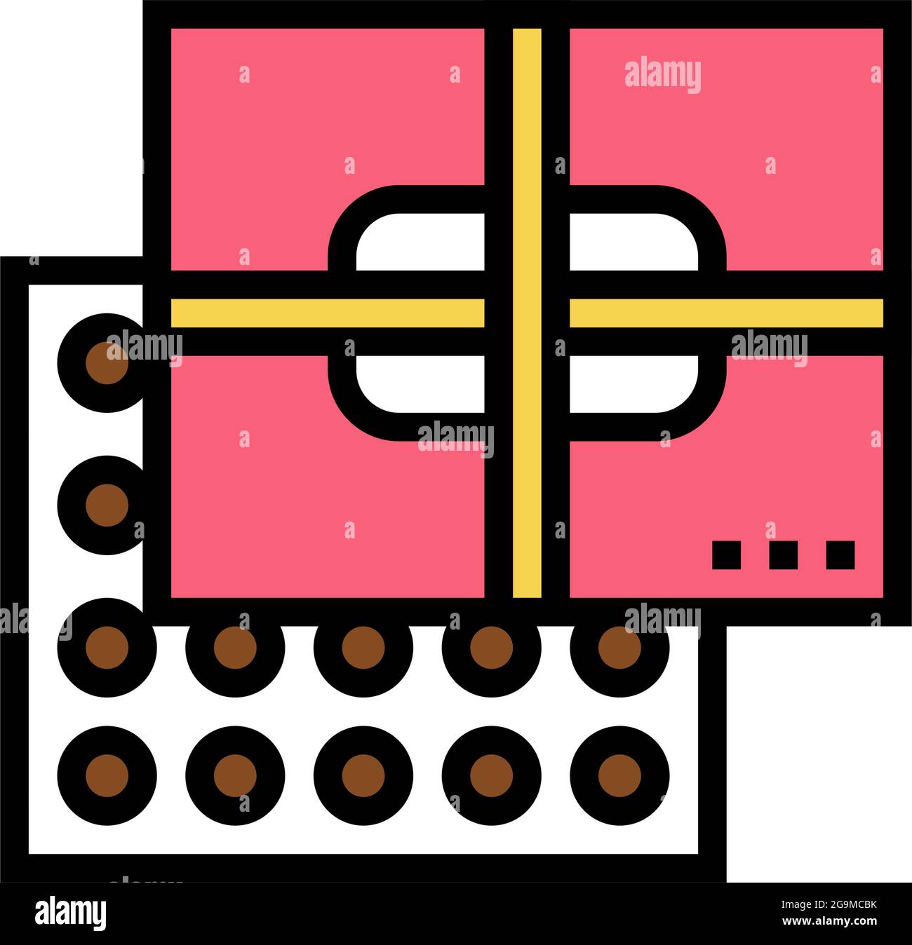 chocolate candies box color icon vector illustration Stock Vector Image ...