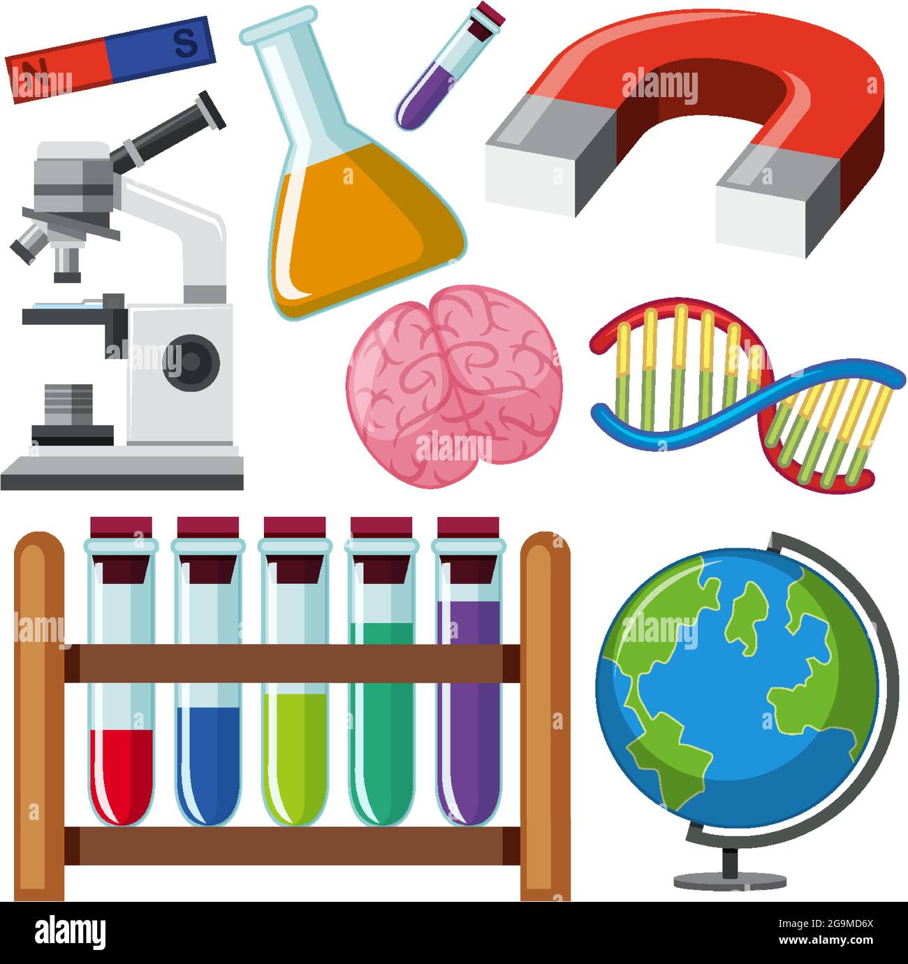 Set of Science learning tools illustration Stock Vector Image & Art - Alamy