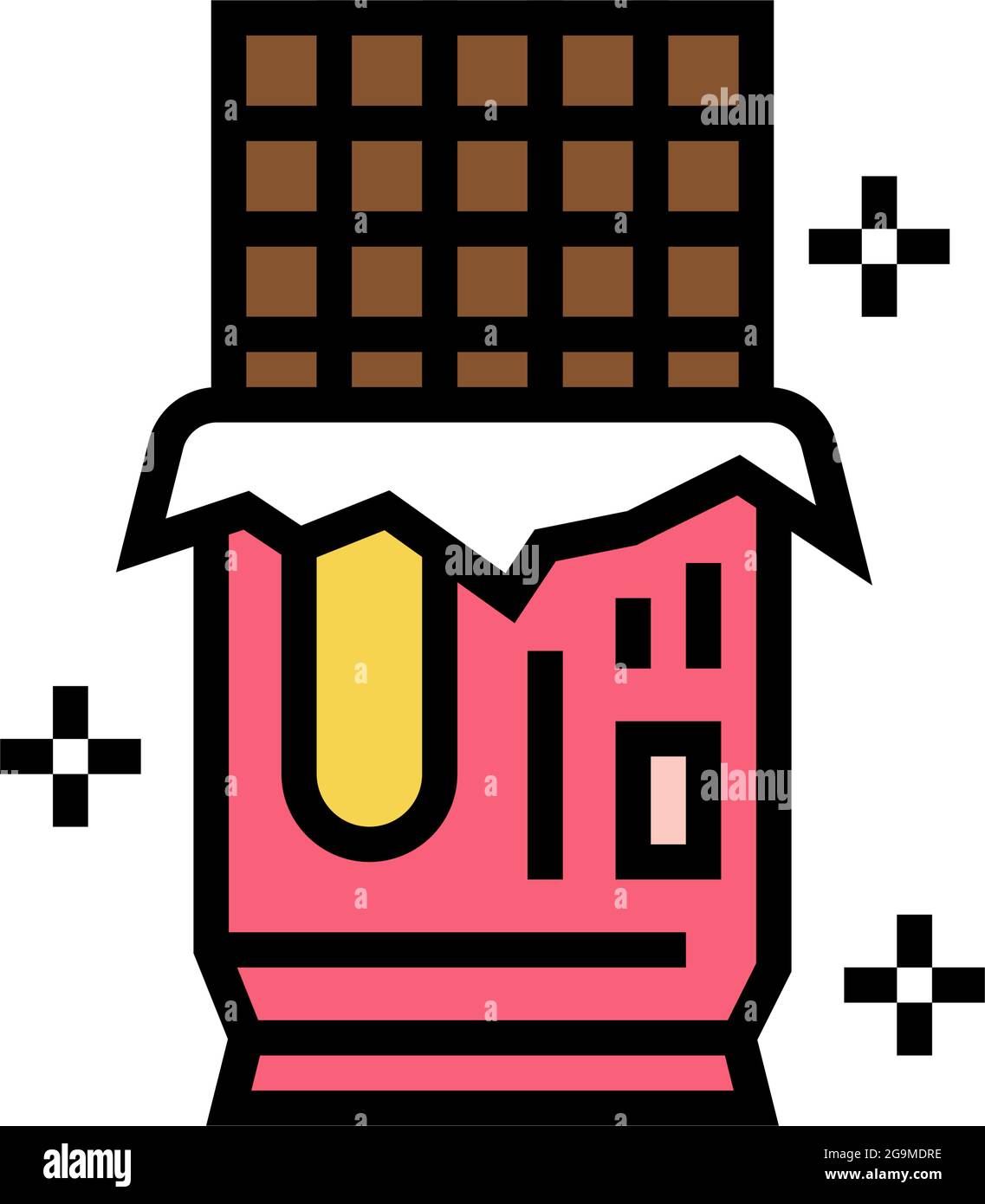 chocolate packaging color icon vector illustration Stock Vector Image ...