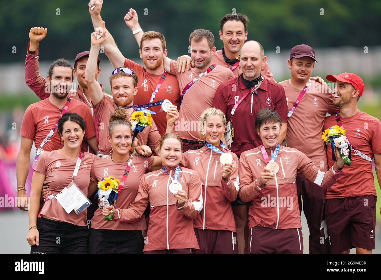 FREI Sina, NEFF Jolanda, INDERGAND Linda (SUI), Switzerland team July ...