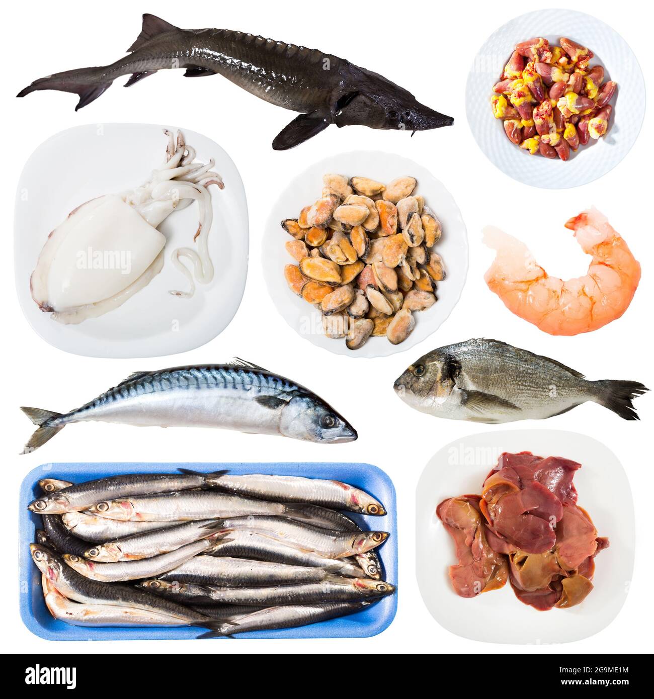 Raw meat fish and poultry Cut Out Stock Images & Pictures - Alamy