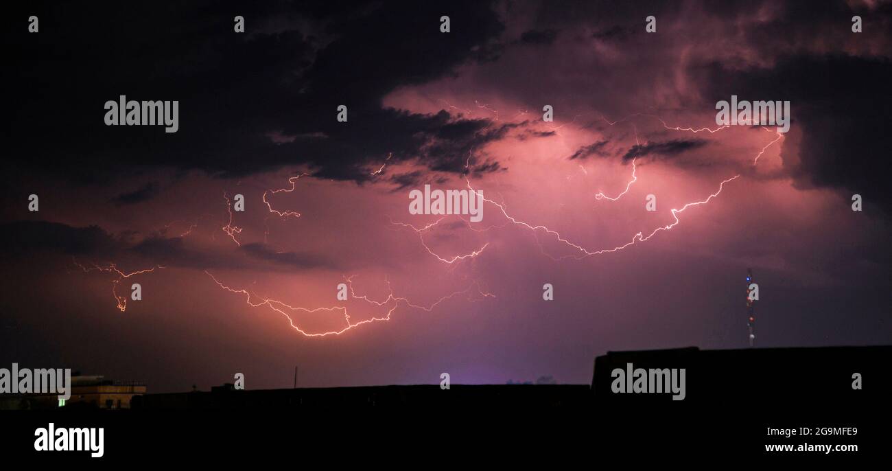 Thunder and lightning Stock Photo - Alamy