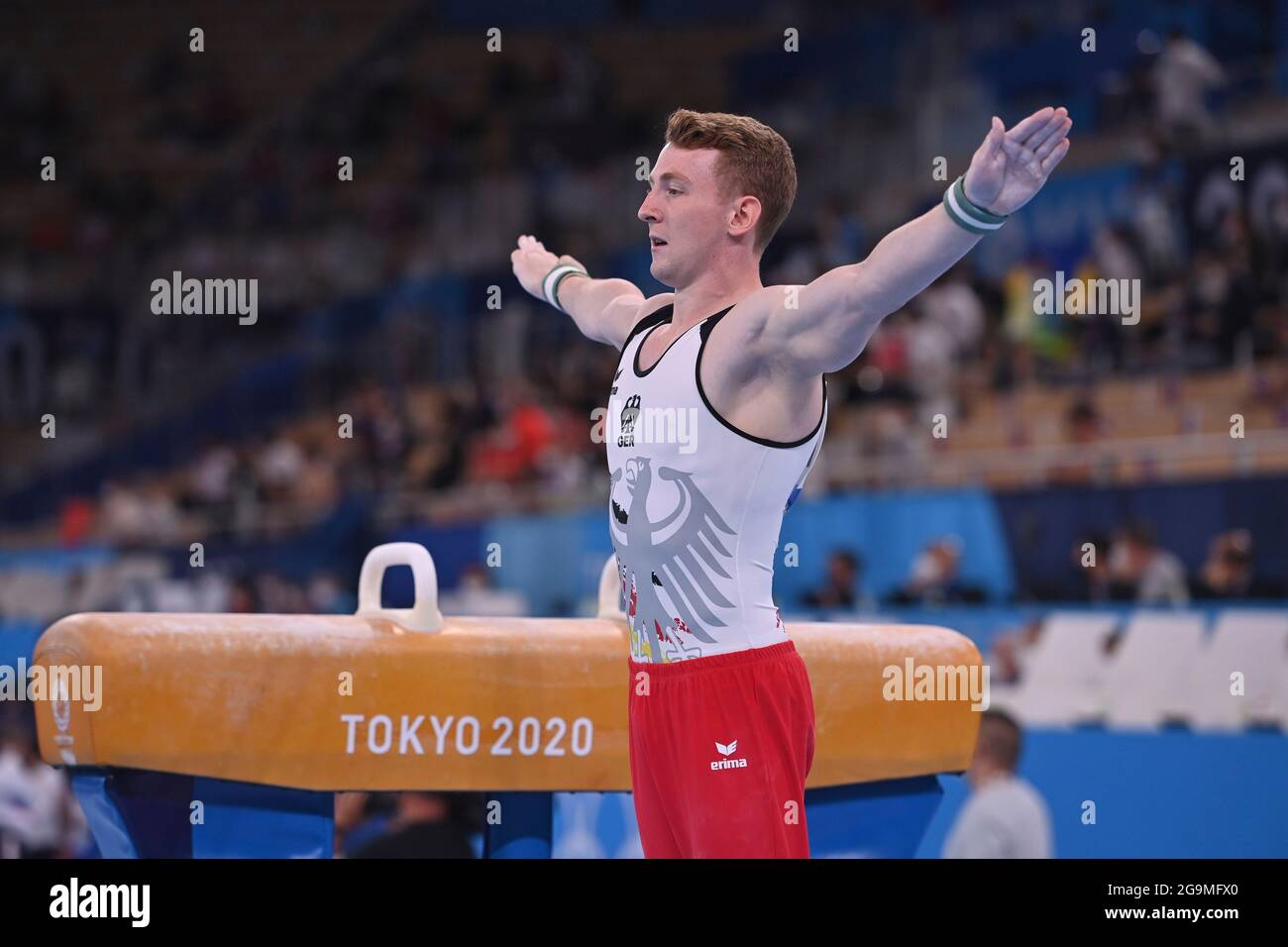Tokyo, Japan. 26th July, 2021. Nils DUNKEL (GER), Aktion SeitPferd ...