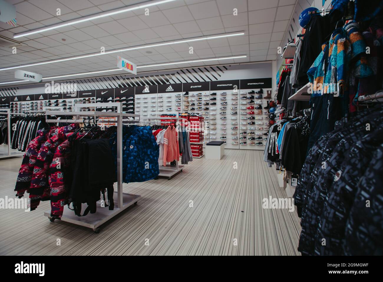 SARAJEVO, BOSNIA AND HERZEGOVINA - Nov 09, 2020: A sports equipment ...