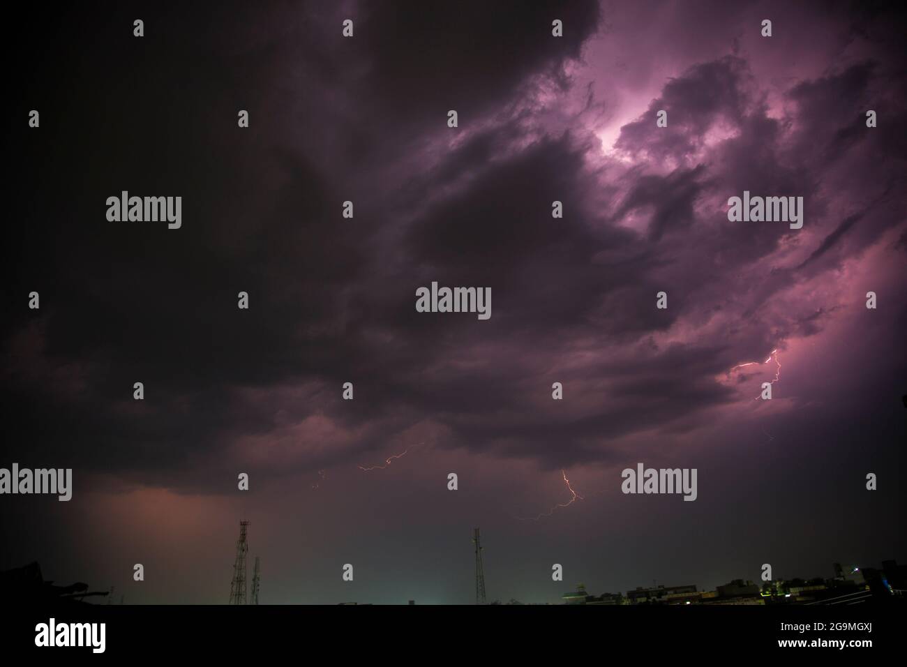 Thunder and lightning Stock Photo - Alamy