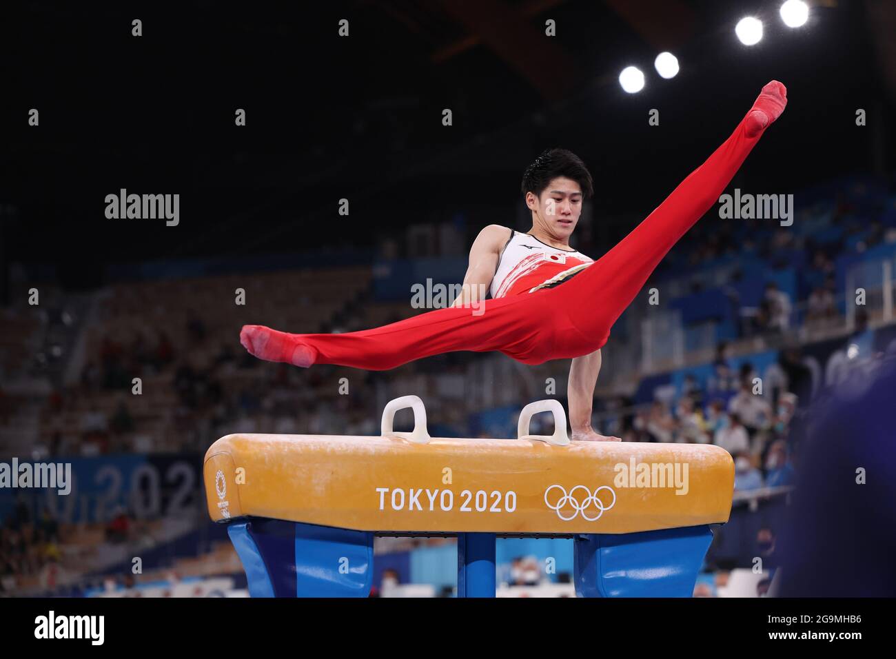 Japan's Daiki Hashimoto competes in the pommel horse during the Tokyo ...