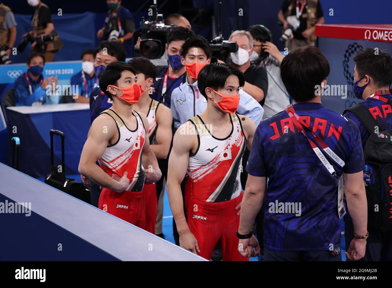 Japan's Wataru Tanigawa (L), Daiki Hashimoto and Kazuma Kaya after the ...