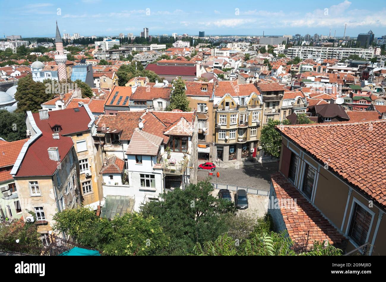 aerial view of Plovdiv downtown, Bulgaria Stock Photo - Alamy
