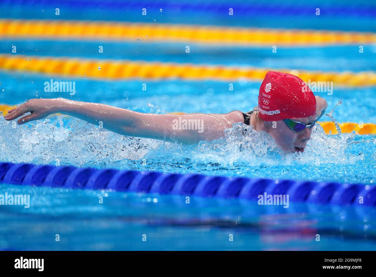 Great Britain's Laura Stephens during the Women's 200m Butterfly heat 3 ...