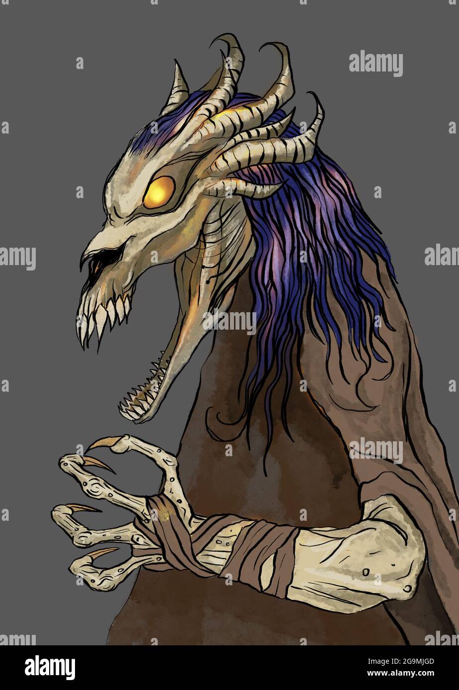 a Wendigo hand drawn illustration Stock Photo - Alamy