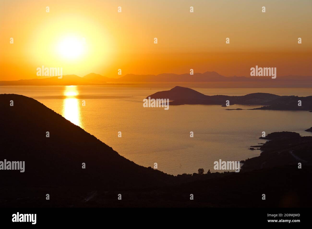 Sunset view over ionian hi-res stock photography and images - Alamy