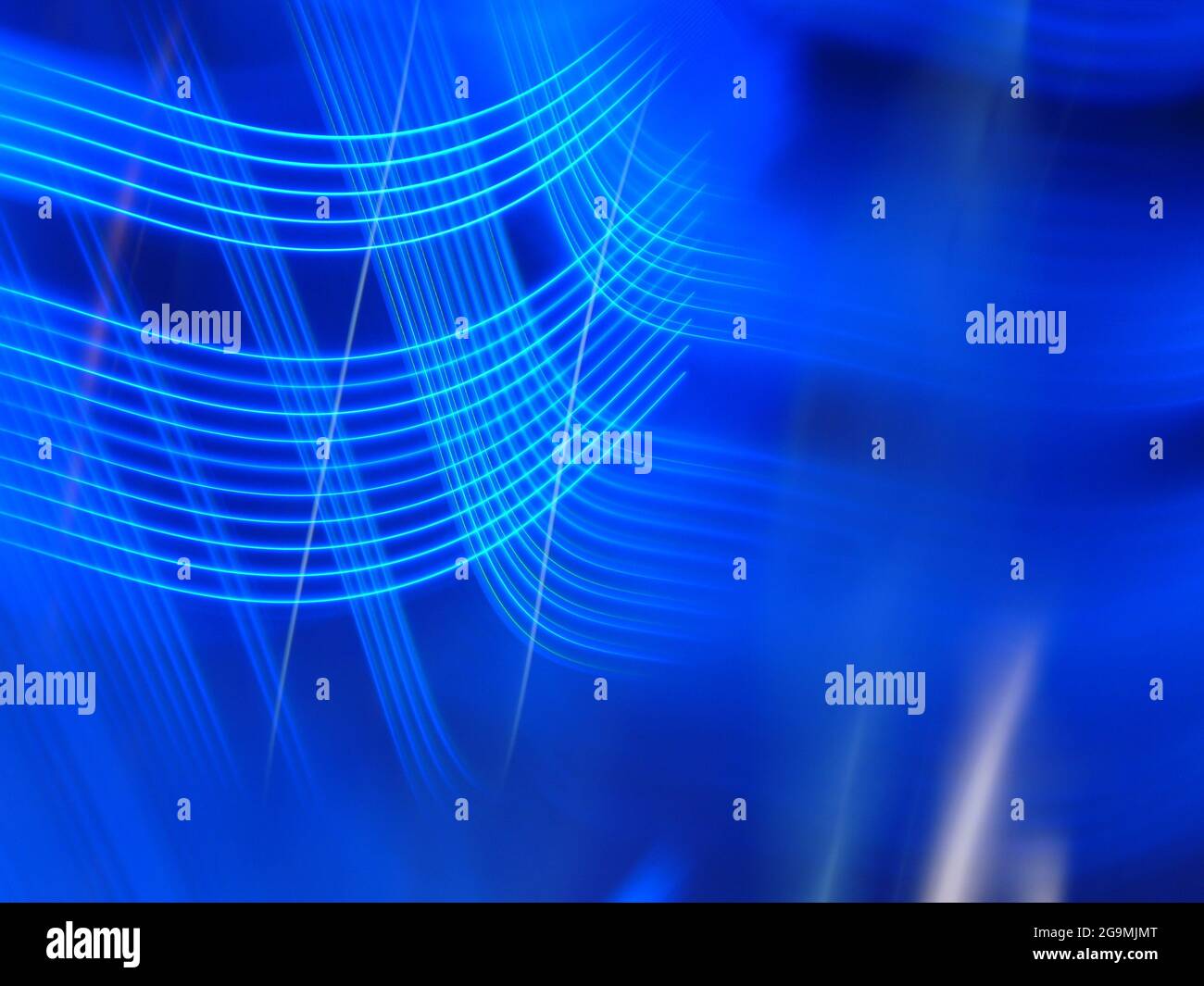 Rendering of blue high-tech light trails Stock Photo - Alamy
