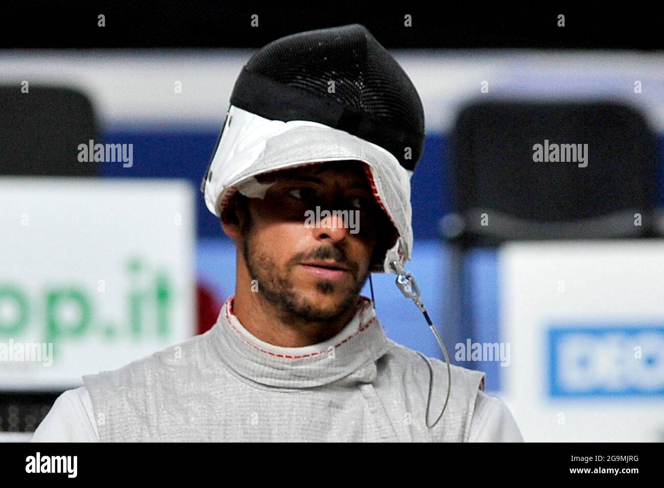 Lorenzo Nista Italian fencer, during the 2021 Italian fencing ...