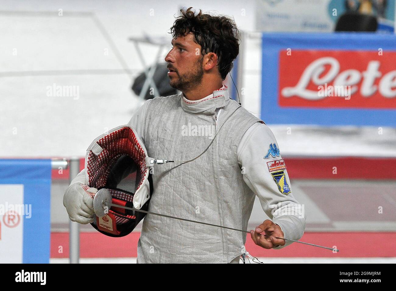 Lorenzo Nista Italian fencer, during the 2021 Italian fencing ...