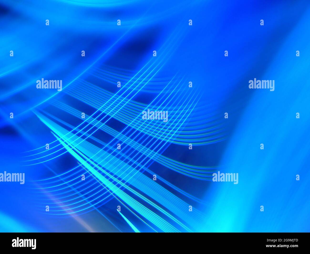 Rendering of blue high-tech light trails Stock Photo - Alamy