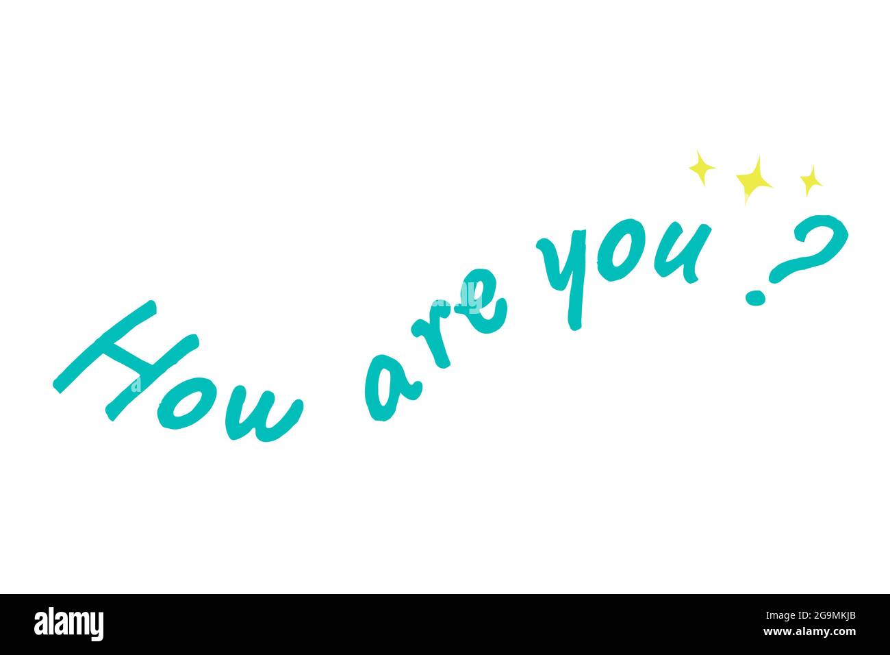 Vector Greeting How are you with star and question mark Stock Vector ...