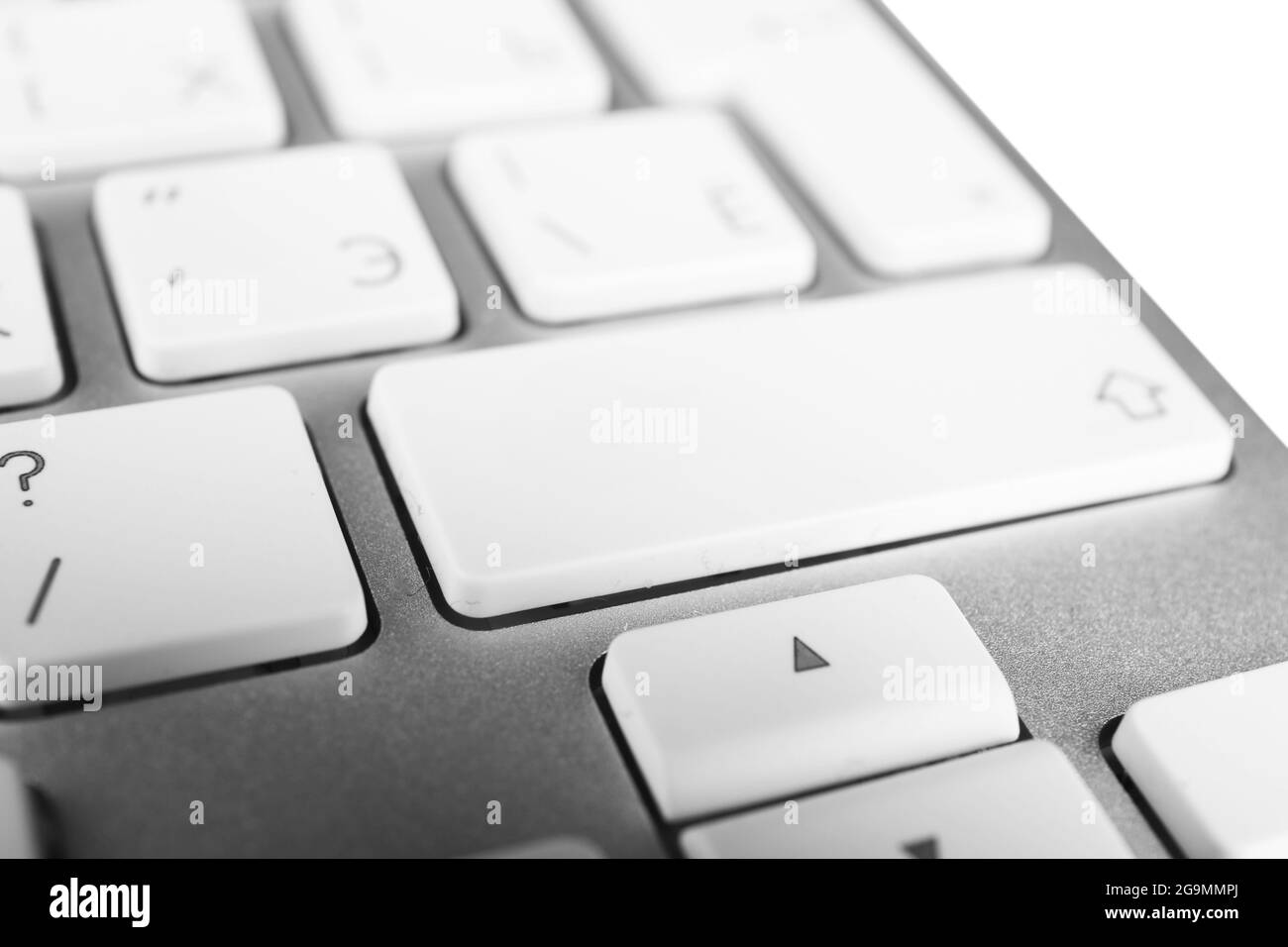 Keyboard of modern laptop close up Stock Photo - Alamy