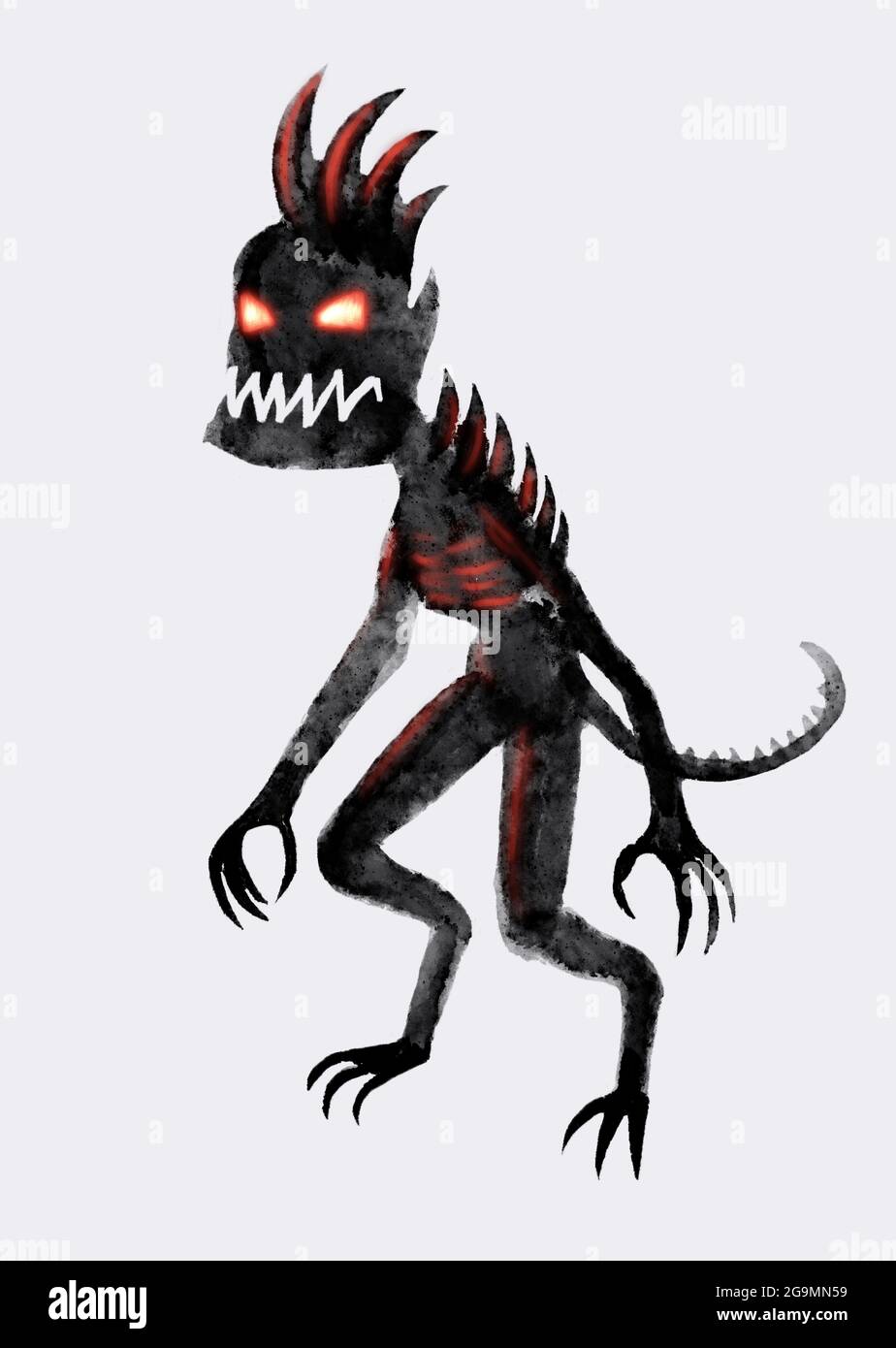 Chupacabra monster illustration Stock Photo - Alamy