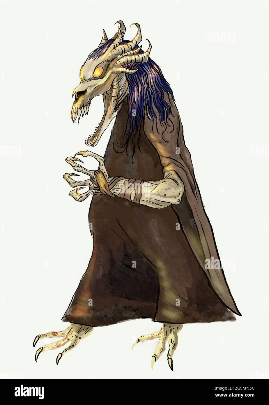 a Wendigo hand drawn illustration Stock Photo - Alamy