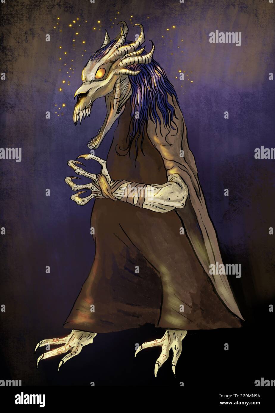 a Wendigo hand drawn illustration Stock Photo - Alamy