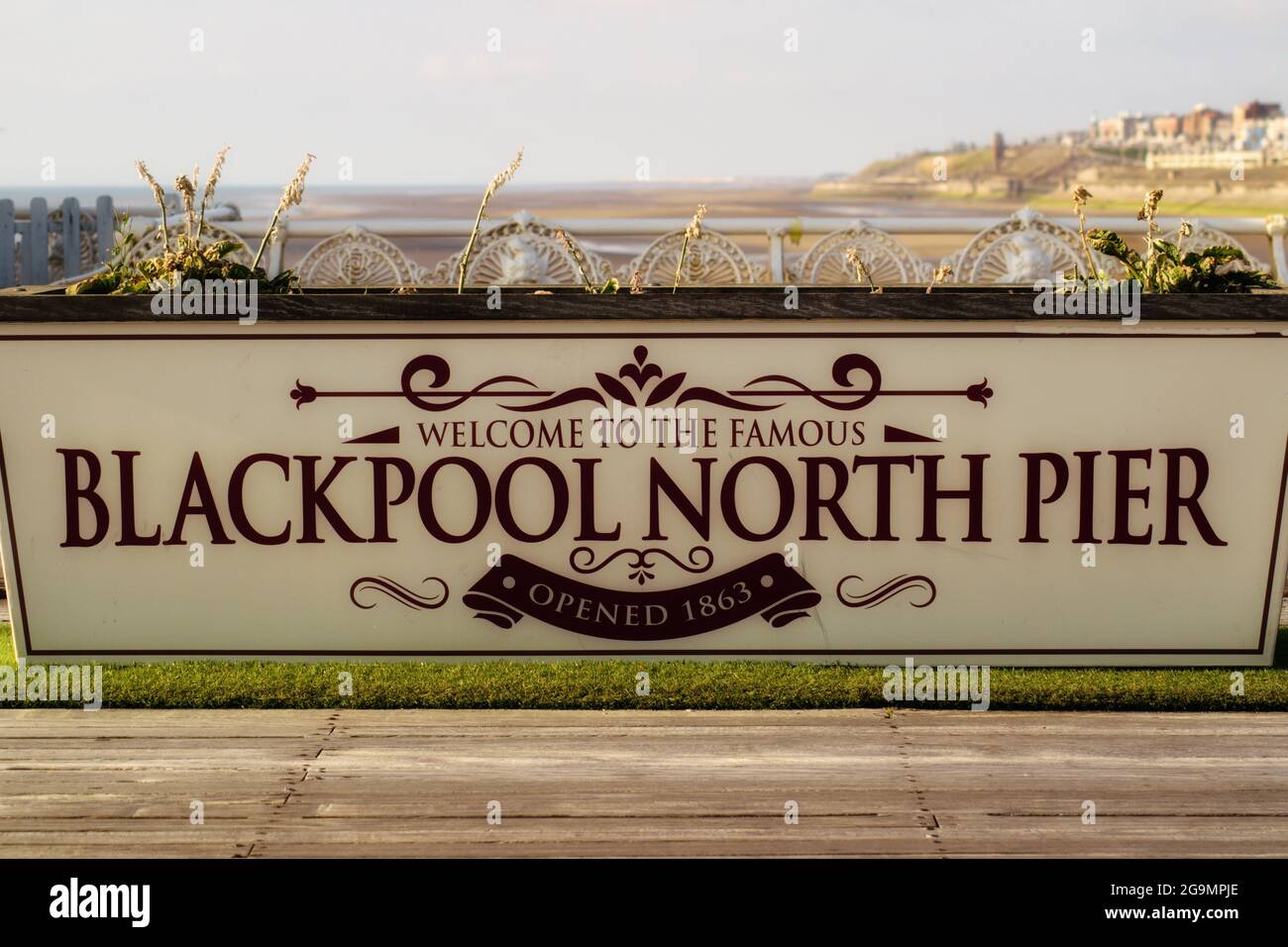Welcome to Blackpool North Pier Stock Photo - Alamy