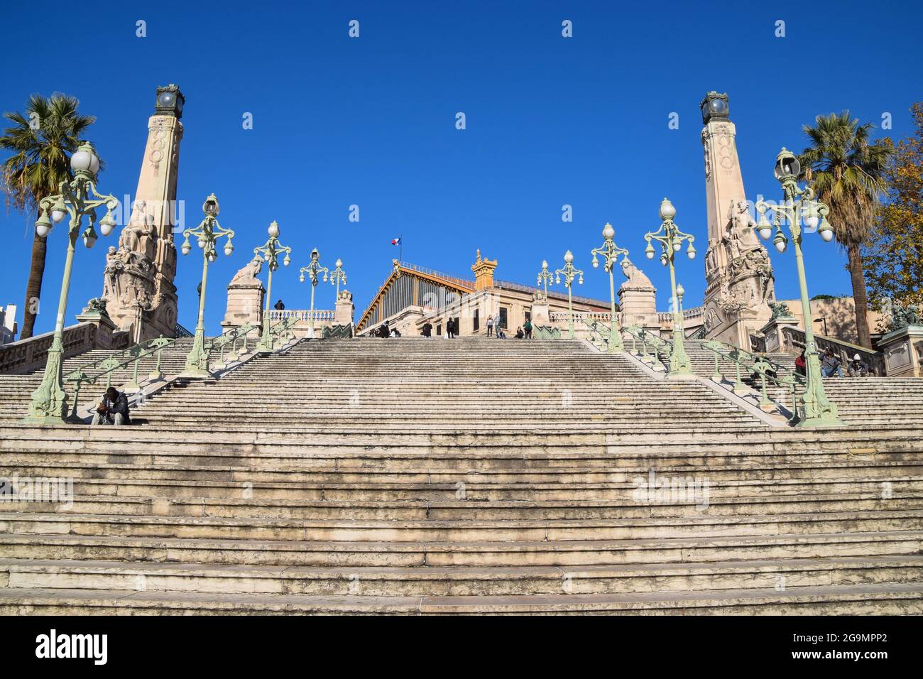 Steps at Marseille Saint-Charles station, Marseille, South of France ...