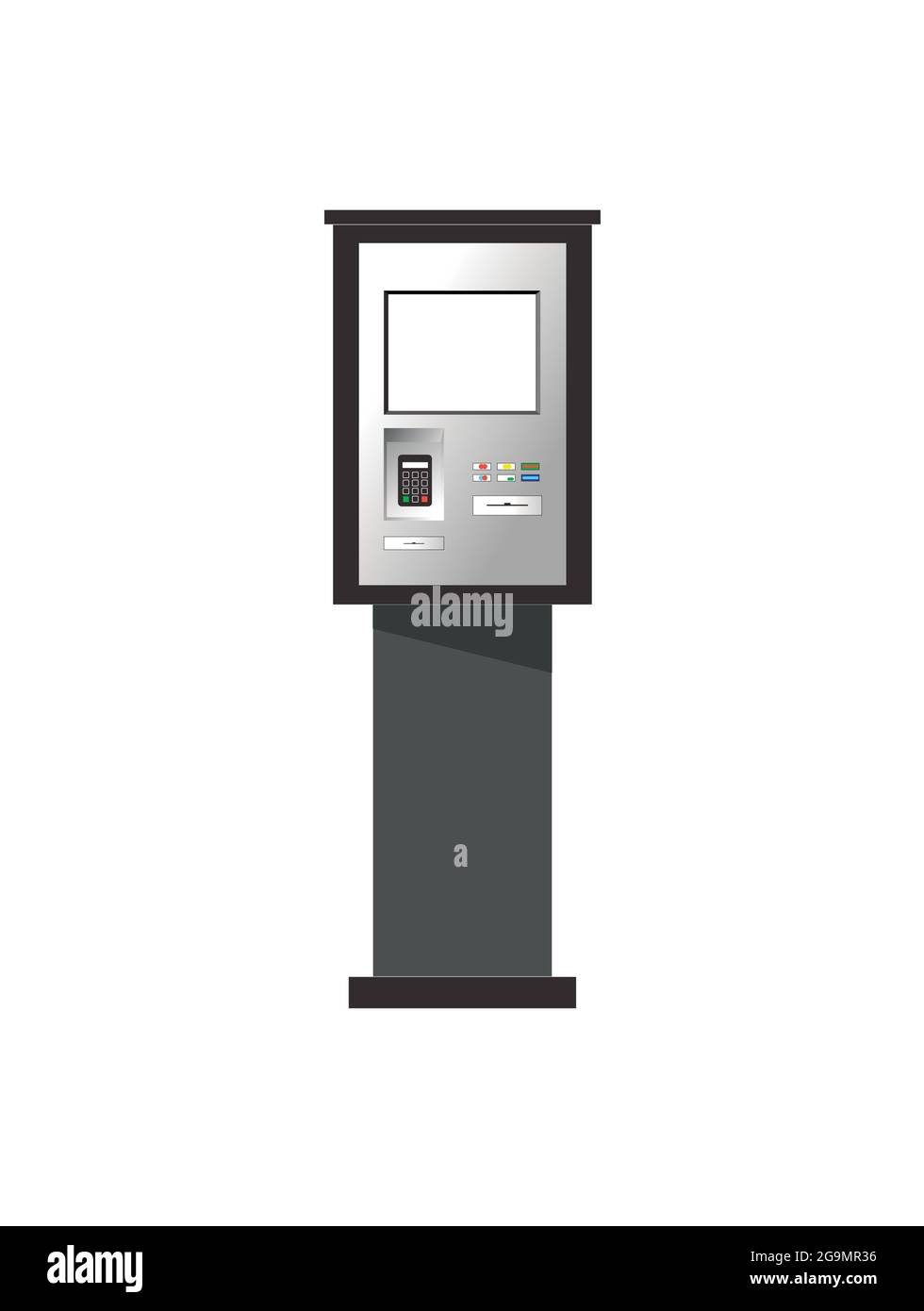 Self-service kiosk. Self-pay terminal for retail chains, parking lots ...