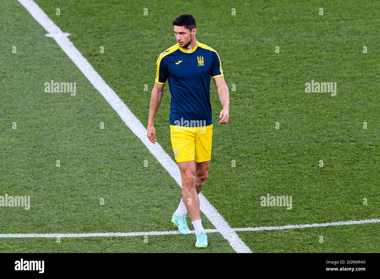 Rome, Italy - 03 July: Roman Yaremchuk of Ukraine warming up during the ...