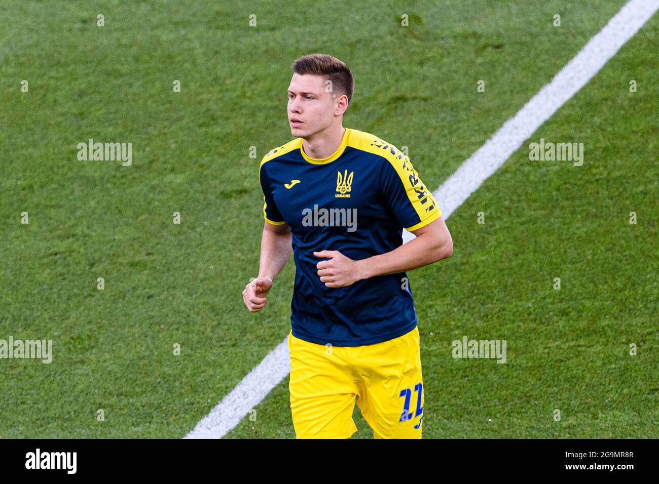 Rome, Italy - 03 July: Mykola Matviyenko of Ukraine warming up during ...