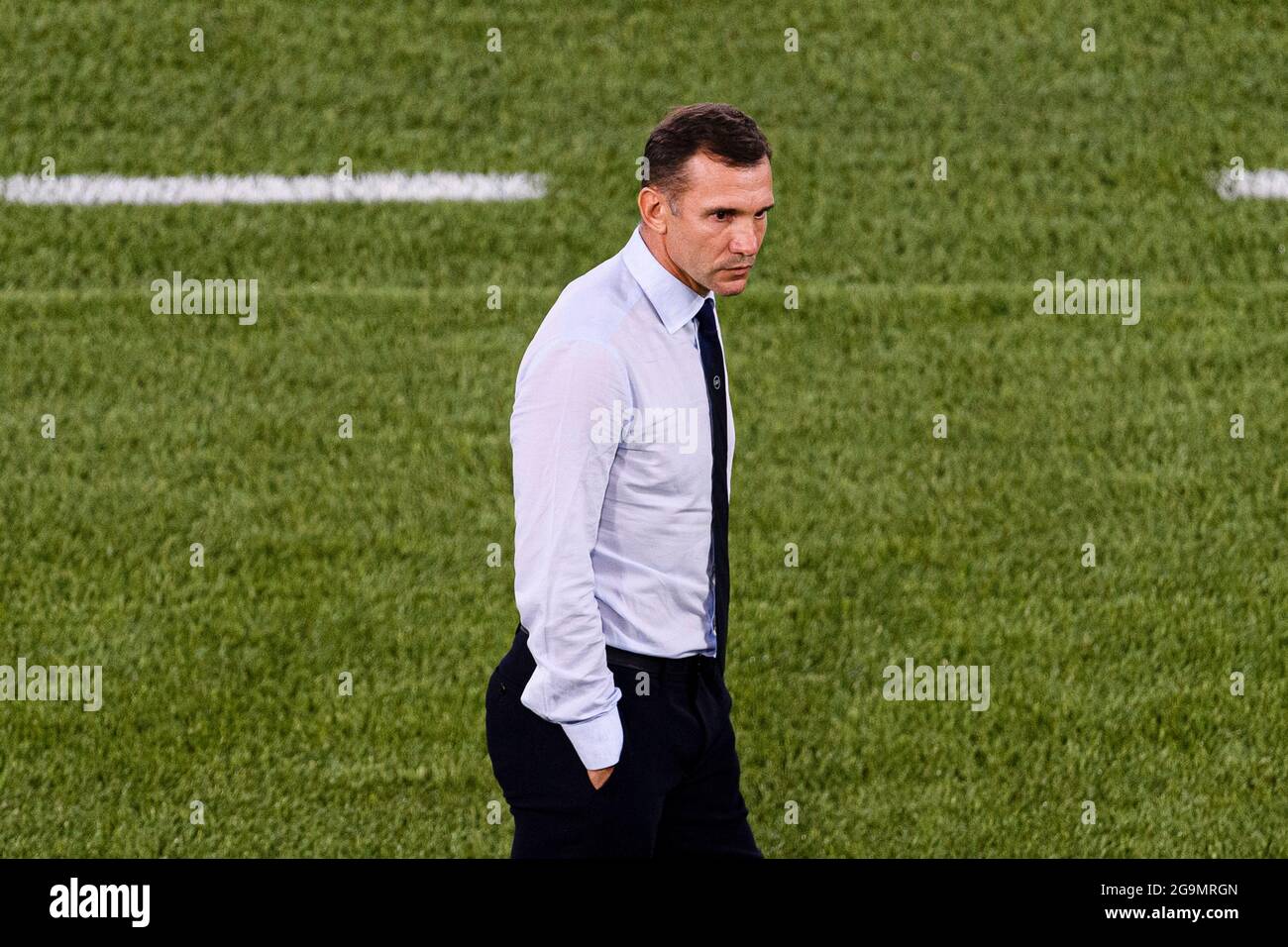 Rome, Italy - 03 July: Ukraine Head Coach Andriy Shevchenko walks in ...