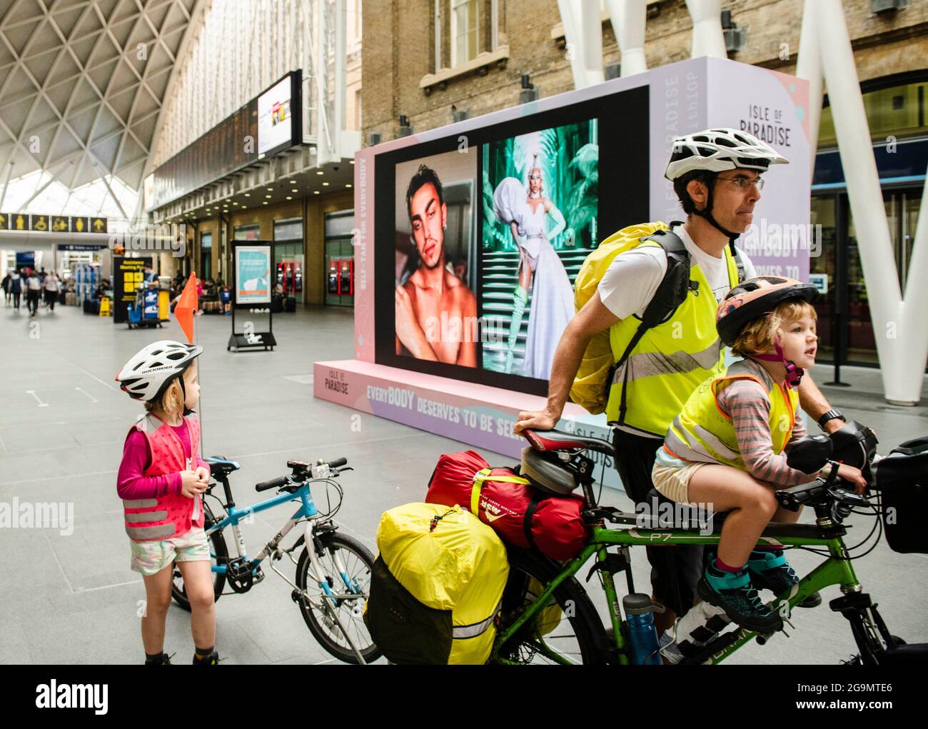 EDITORIAL USE ONLY Members of the public look at the Isle of Paradise's ...