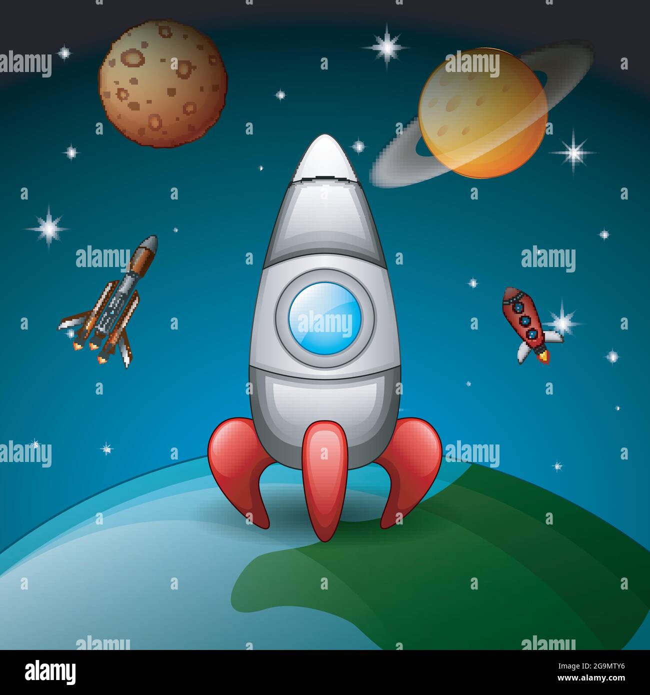 Blue shuttles Stock Vector Images - Alamy