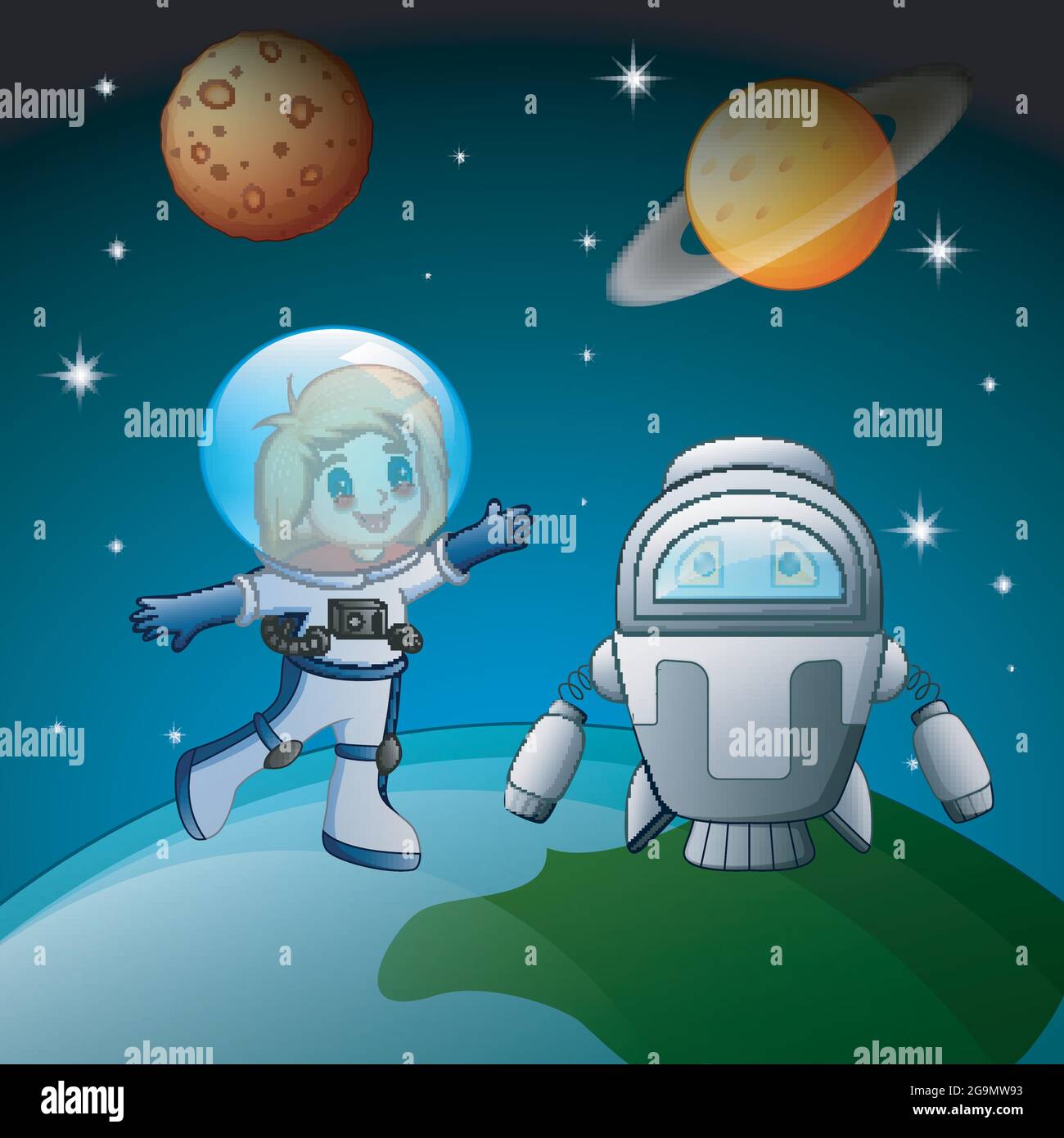 The astronaut are stay in space Stock Vector Image & Art - Alamy