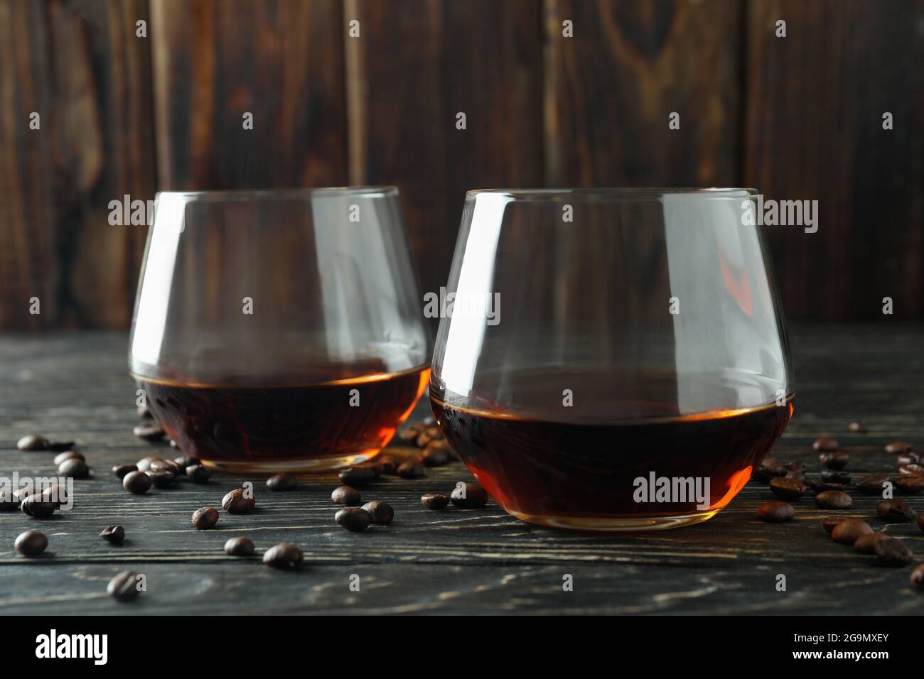 Concept of hard alcoholic drinks with cognac Stock Photo - Alamy